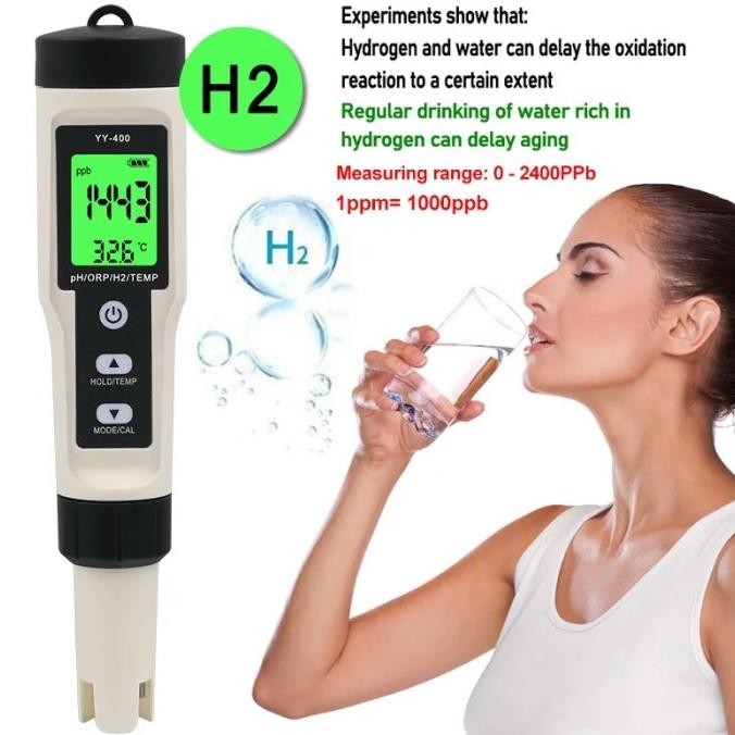 Jual Hydrogen Meter Tester H2 Ph Orp Tem Water Quality Tester 4 In 1 ...