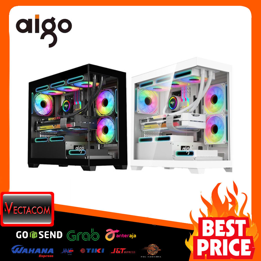 Jual Casing Aigo DarkFlash C218M Include 3 Fan ARGB [Micro ATX] | Shopee Indonesia