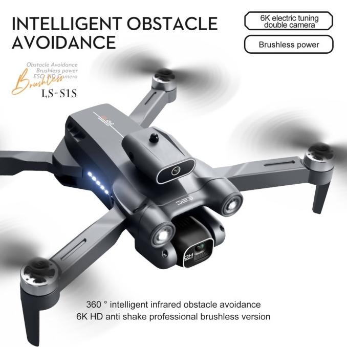Jual Drone LSRC-S1S 2 Baterai, Drone dengan 12 Fitur Canggih | Shopee Indonesia