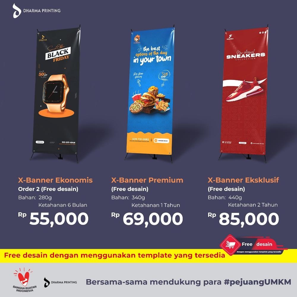 Jual GIOR [HH QUALITY] CETAK X-BANNER 280GR - 440GR (FREE DESAIN ...