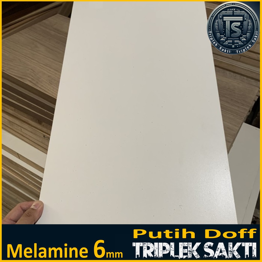 Jual Triplek Melamin Putih Doff 1 Muka 6mm | Ukuran 60x70 cm, Tebal 6mm ...