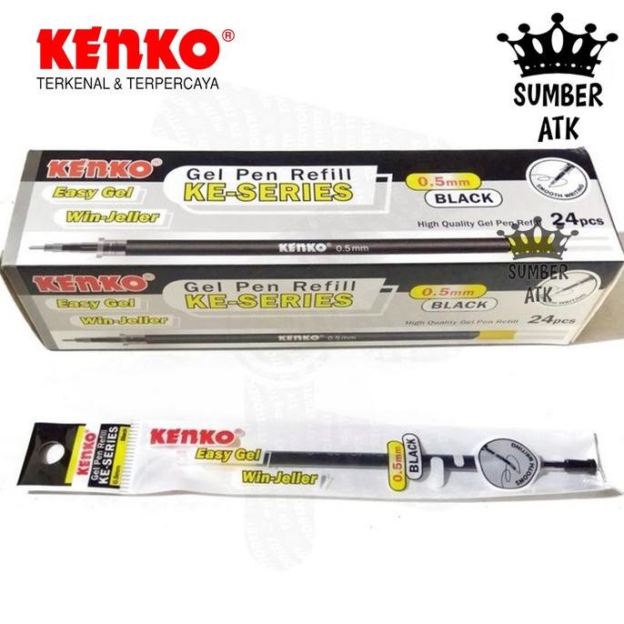 Jual Refill Pen Kenko Easy Gel Hitam Dan Biru , Ke Series / Isi Pulpen ...