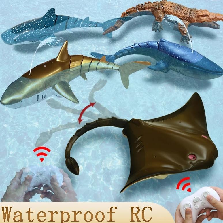 Jual ROBOTS RC SHARK TOY FOR BOYS WATER SWIMMING POOLS BATH TUB GIRL ...