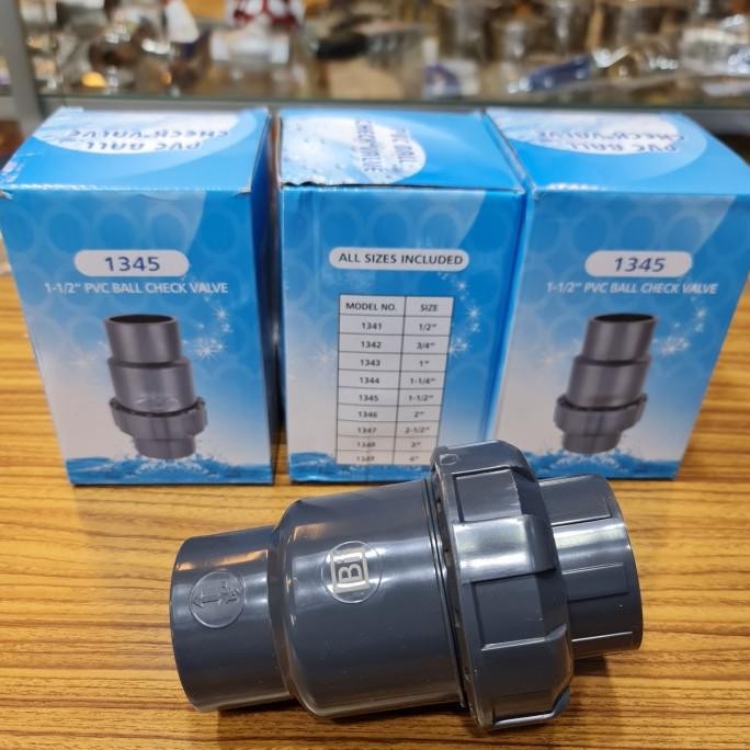 Jual Ball Check Valve Pvc / True union Ball single 11/2" (inch ...