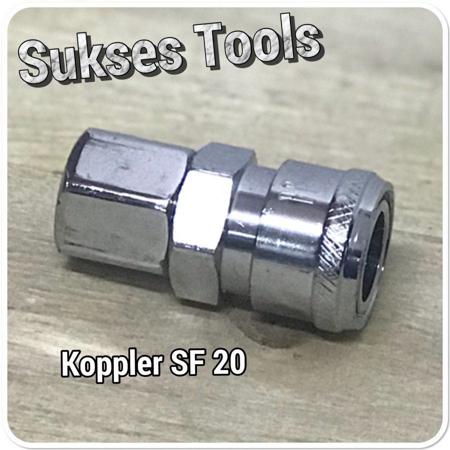 Jual Koppler Coupler SF-20 u/ Selang Kompressor Angin Recoil Hose ...