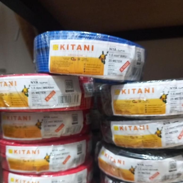 Jual Kabel KITANI instalasi listrik 1.5mm 50 METER & 25 METER | Shopee ...