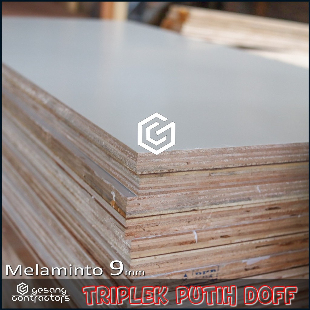 Jual Triplek Melamin Putih Doff 1 Muka 9mm 130x10 cm | ISI 2 LEMBAR ( 9 ...