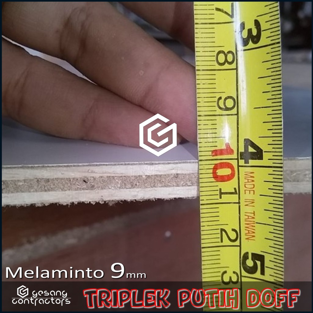 Jual Triplek Melamin Putih Doff 1 Muka 9mm 180x60 cm ( 9 mm ( 60x180 cm ...
