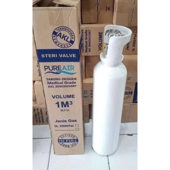 Jual Tabung Oksigen Medis 1M3 + Isi Full Medical Grade Oxygen Merk Pure Air Ready Stock Cimahi ...