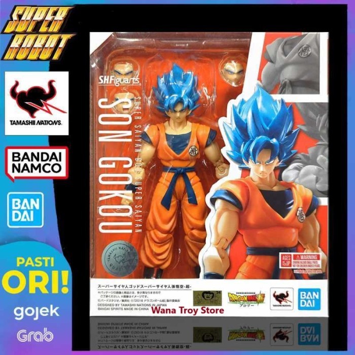 Jual Dragon Ball Original BANDAI SHF Son Goku Super Saiyan Blue SSGSS Movable Action Figure ...