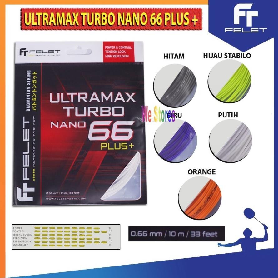 Jual Kualitas Orginal SENAR / STRING FELET ULTRAMAX TURBO NANO 66 PLUS ...