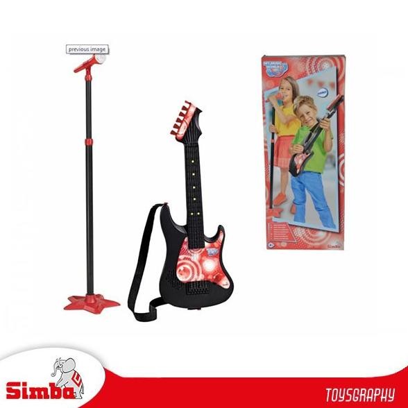 Jual Simba Rock Guitar with Microphone Stand | Shopee Indonesia