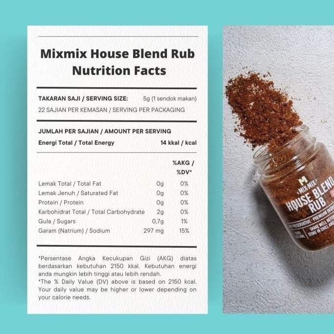 Jual MIXMIX HOUSE BLEND RUB - ORIGINAL - SPICY - EASTERN - CURRY ...