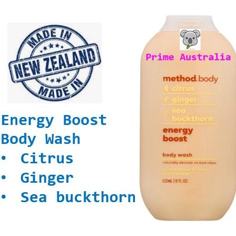 Jual Method Body Body Wash Energy Boost Citrus 532ml sabun mandi cair ...