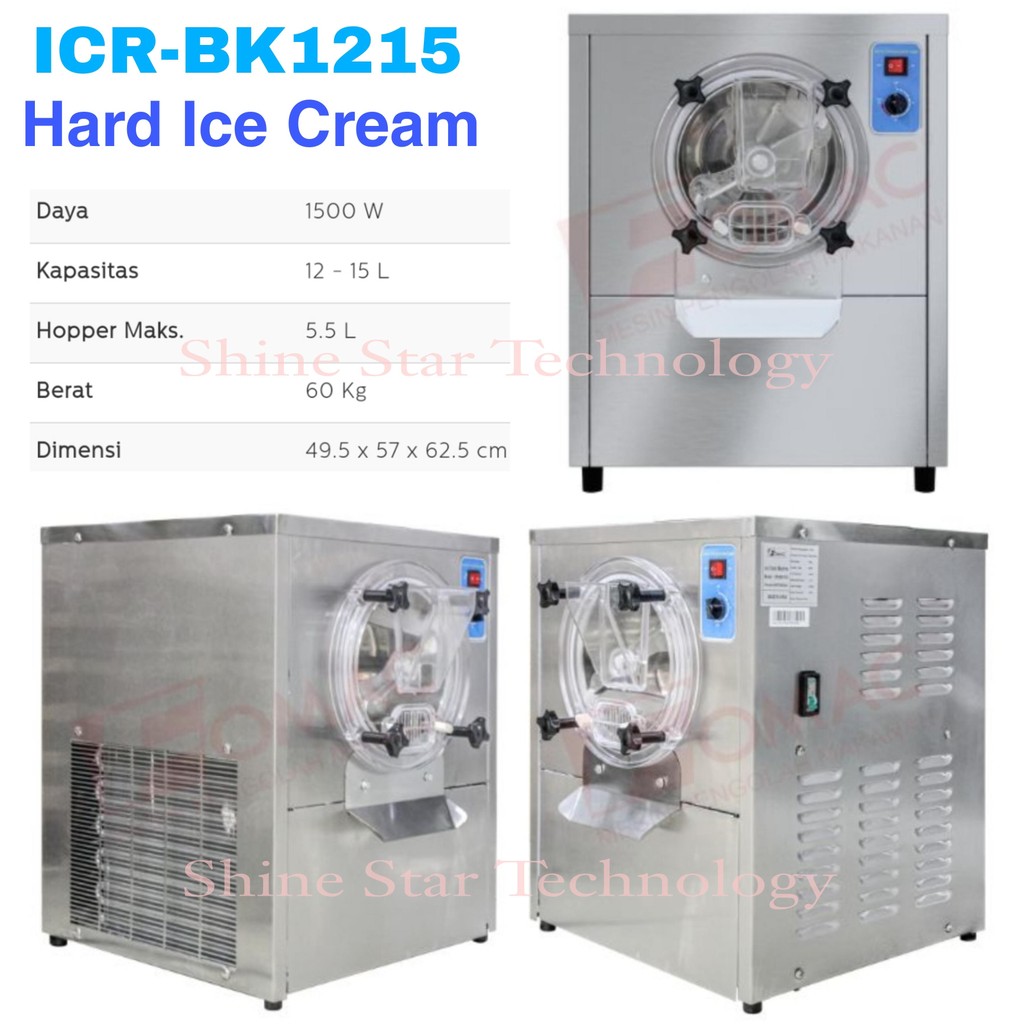 Jual Hard Ice Cream Machine Gelato Ice Cream Machine Fomac ICR-BK1215 ...