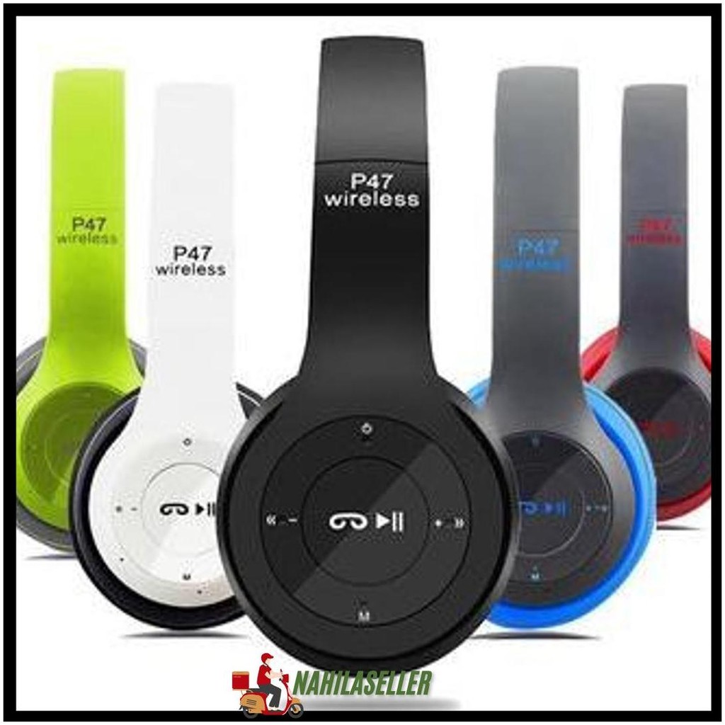 Jual Rg Headphone Bluetooth P47 Pure Bass Headset Wireless Bando Gaming ...