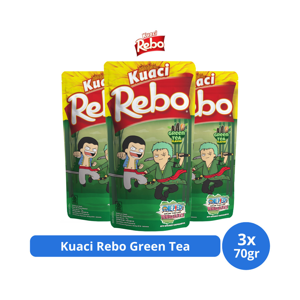 Jual Kuaci Rebo Green Tea 70gr x 3 pcs | Shopee Indonesia