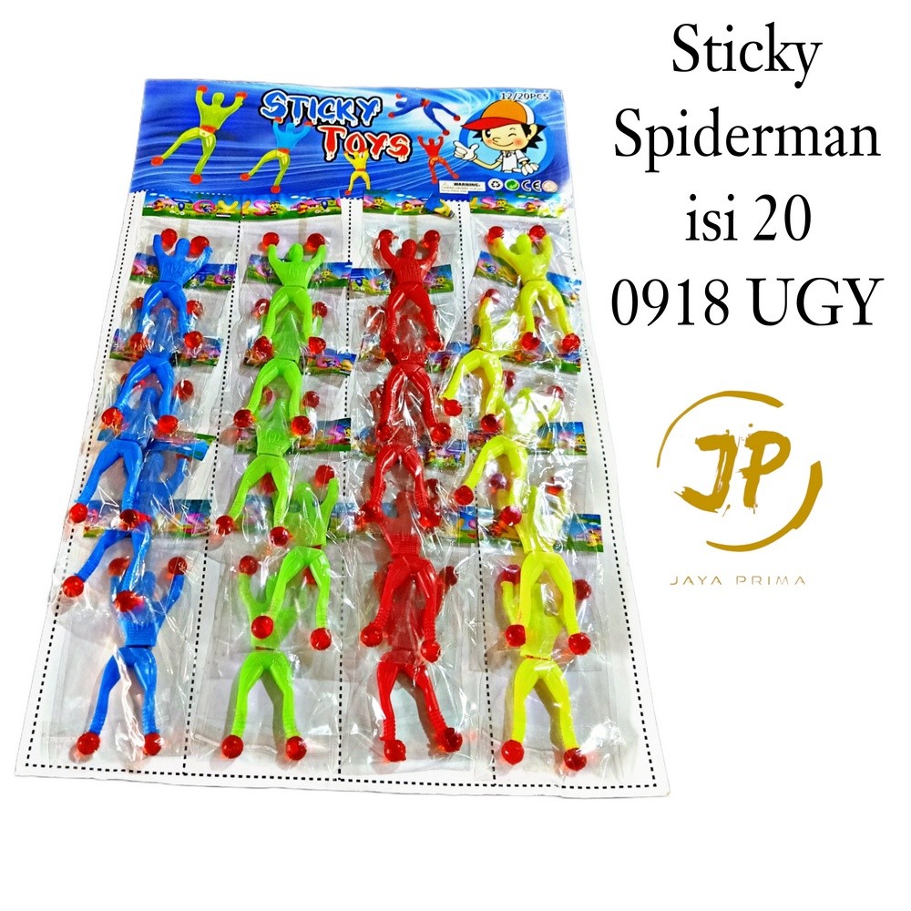 Jual MAINAN ANAK STICKY SPIDERMAN ISI 20 | Shopee Indonesia