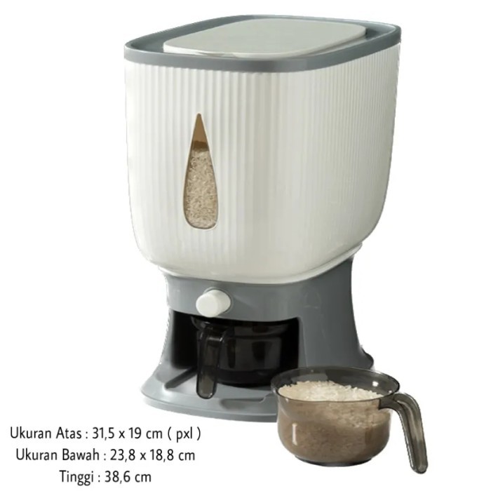 Jual Dispenser Beras 10 Kg Automatis Rice Box Dispenser Gayung Measure ...