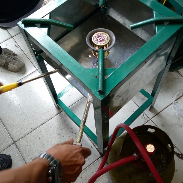 Jual kompor api besar 1set / kompor mawar 203 set + rangka 35x35x60cm ...