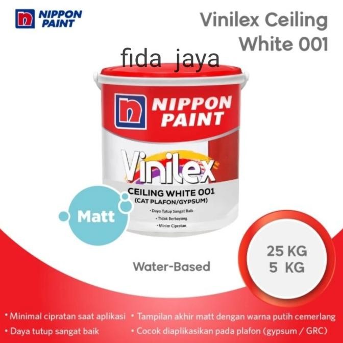 Jual NIPPON VINILEX CEILING WHITE 25 KG CAT PLAFON & GYPSUM NIPPON ...