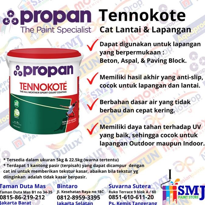Jual Tennokote Cat Lapangan WHITE 5kg | Shopee Indonesia