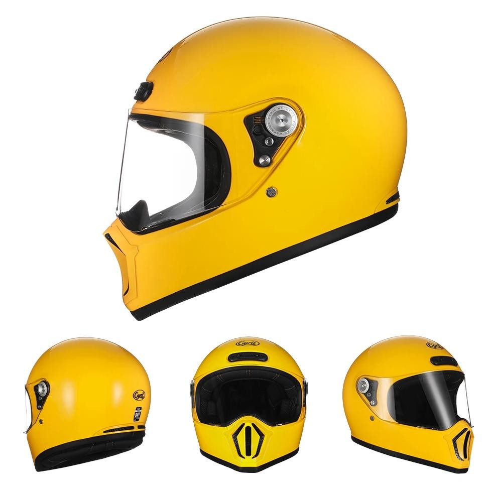 Jual lightweight glass fiber motorcycle helmet retro full face ...