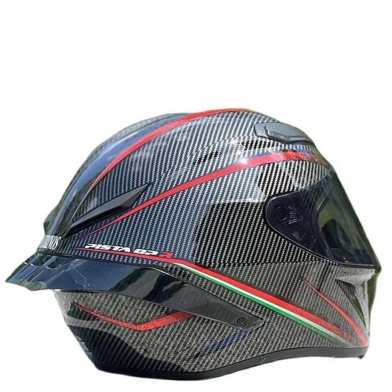 Jual racing season safety helmet casco casque big spoiler men and women ...