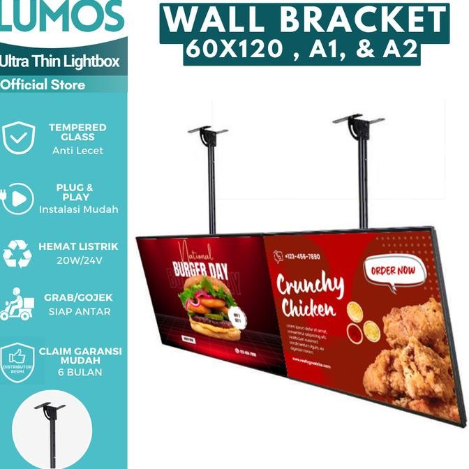 Jual NEW Wall Bracket Standing Poster Ultra Thin Light Box LED Lightbox ...
