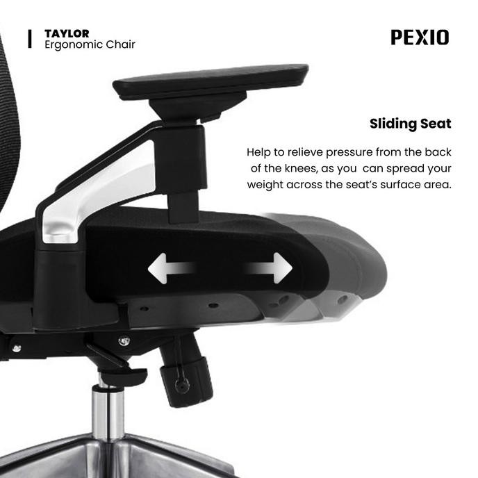 Jual Pexio Taylor Kursi Kantor Ergonomis Hitam | Shopee Indonesia