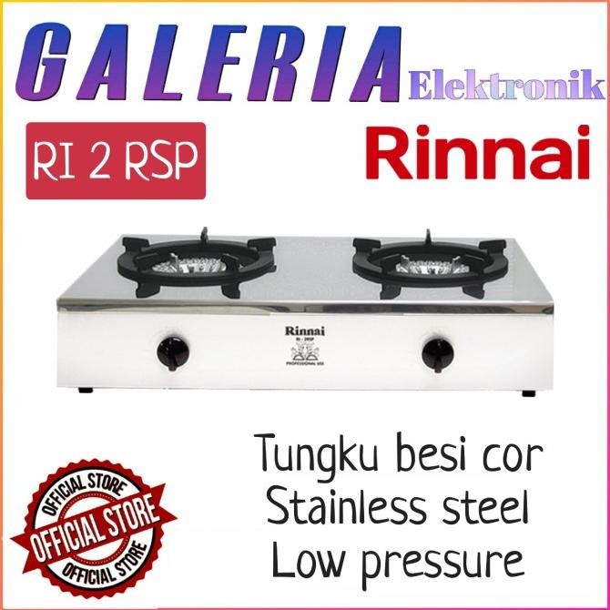 Jual KOMPOR GAS RINNAI 2 TUNGKU RI 2 RSP RI2RSP STAINLESS API TURBO RI ...