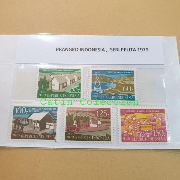Jual Perangko Indonesia Seri Pelita Tahun 1979 Set Komplit Isi 5Pcs ...