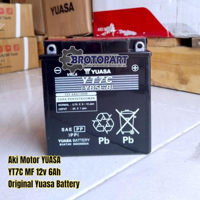 Jual AKI MOTOR MIO SMILE SPORTY YUASA YT7C MF KERING 6AH | Shopee Indonesia