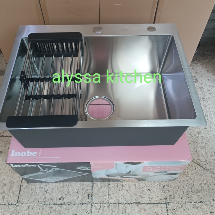 Jual kitchen sink 1 lubang inobe 6045 stainless kitchen sink saja ...