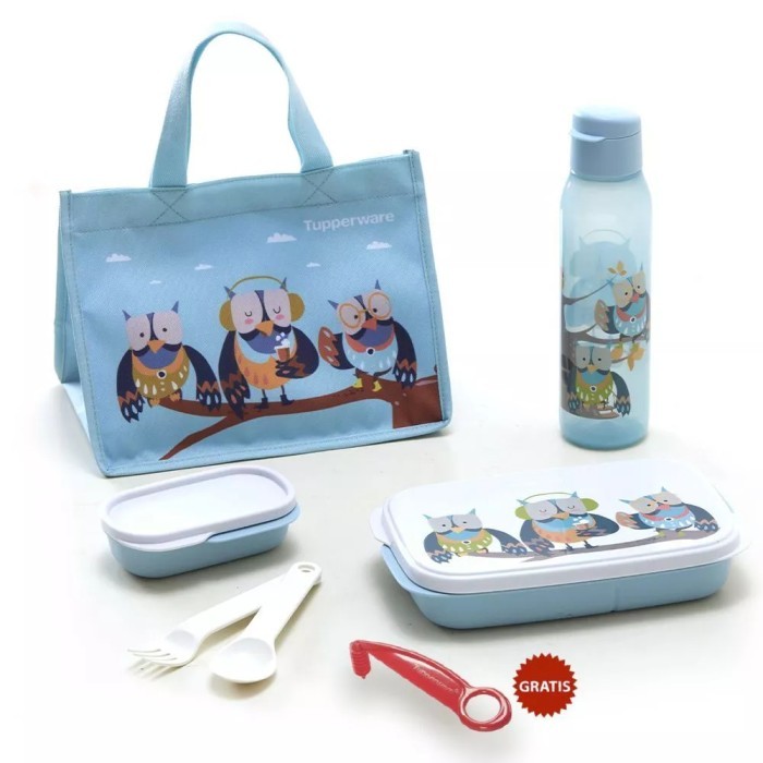 Jual Tupperware Foodie Lunch Set kotak bekal makan anak | Shopee Indonesia