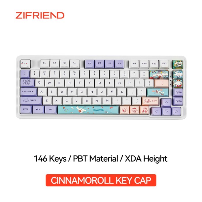 Jual Cuci Gudang Cinnamoroll 144 Key Xda Profile Pbt Mechanical ...