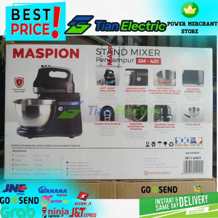 Jual MASPION SM-401 Stand Mixer 4.2 Liter | Shopee Indonesia