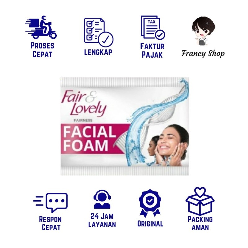 Jual Glow & Lovely Facial Foam Sabun Cuci Muka Fair & Lovely Sachet 8 ...