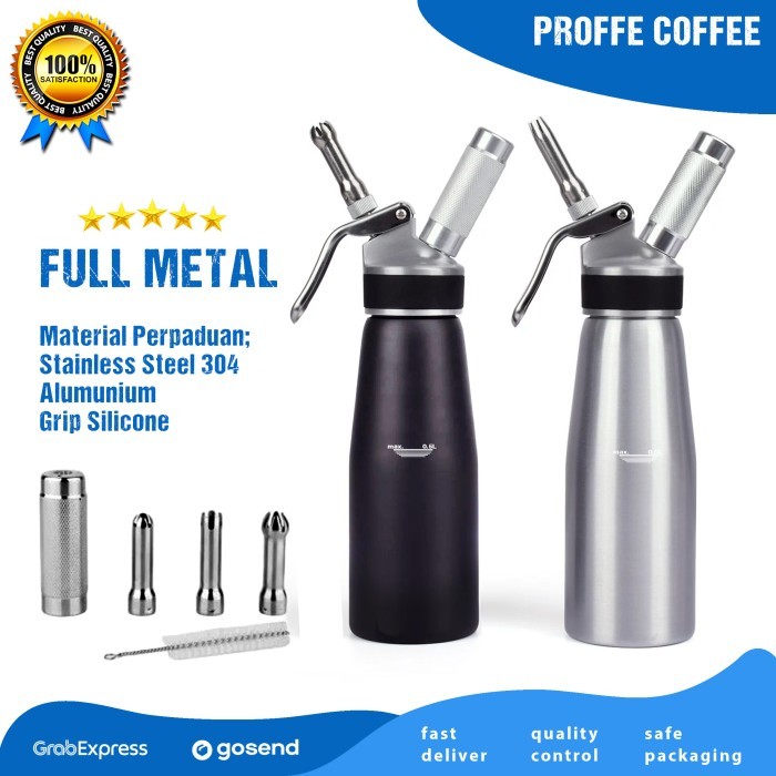 Jual NEW Whipped cream dispenser 500ml WARNA PUTIH, whipping cream ...