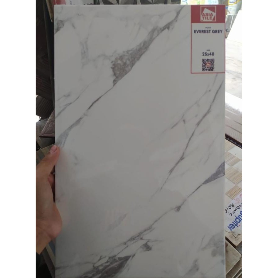 Jual TERBARU - KERAMIK DINDING ASIA TILE 25X40 EVEREST GREY GLOSSY ...