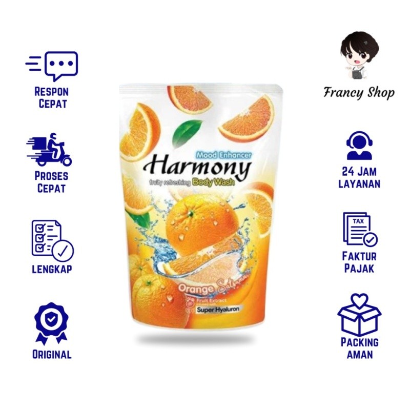 Jual Harmony Body Wash Orange Satsuma Sabun Mandi Cair 400 ml | Shopee ...
