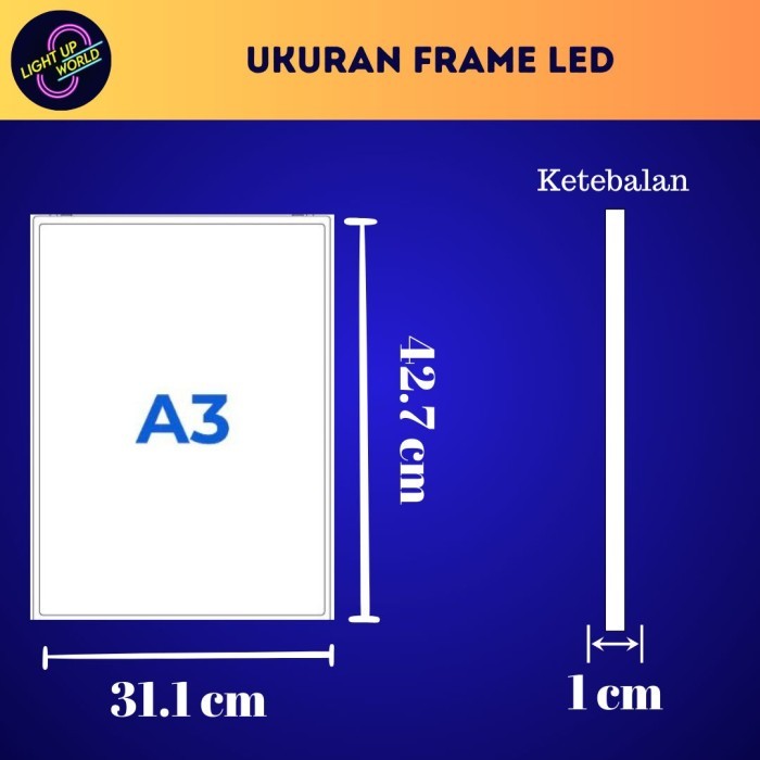 Jual Termurah Slim Light Box Menu Board Led Sign Board - A3 | Shopee ...