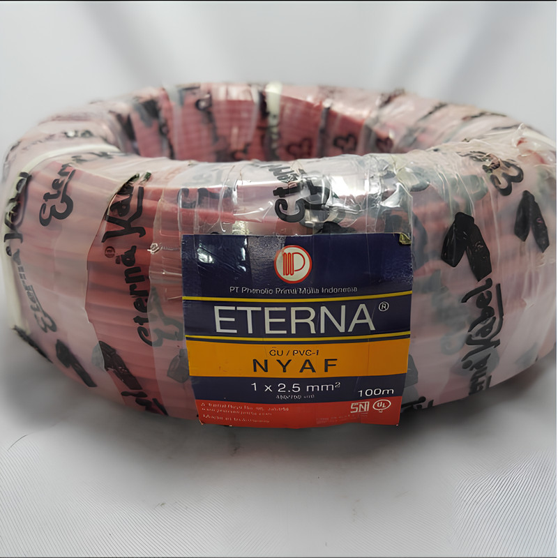 Jual Kabel Eterna NYAF 1x2,5mm Serabut Tembaga Murni Kabel Listrik Kabel ETERNA Serabut 1 X 2,5 ...