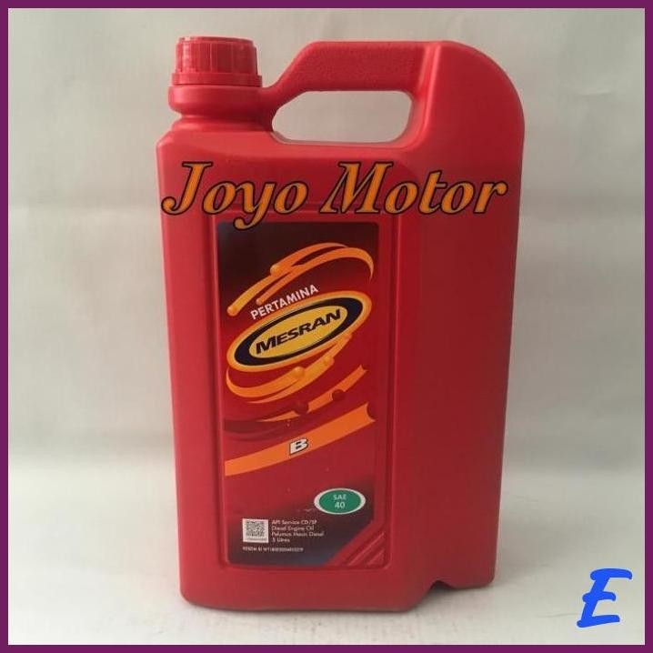 Jual | JYM | OLI MESIN DIESEL PERTAMINA MESRAN B40 SAE 40 KEMASAN 5 ...