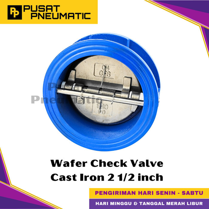 Jual 2 1/2" Wafer Check Valve Cast Iron CI Disc SS 304 PN16 2 1/2 Inch ...