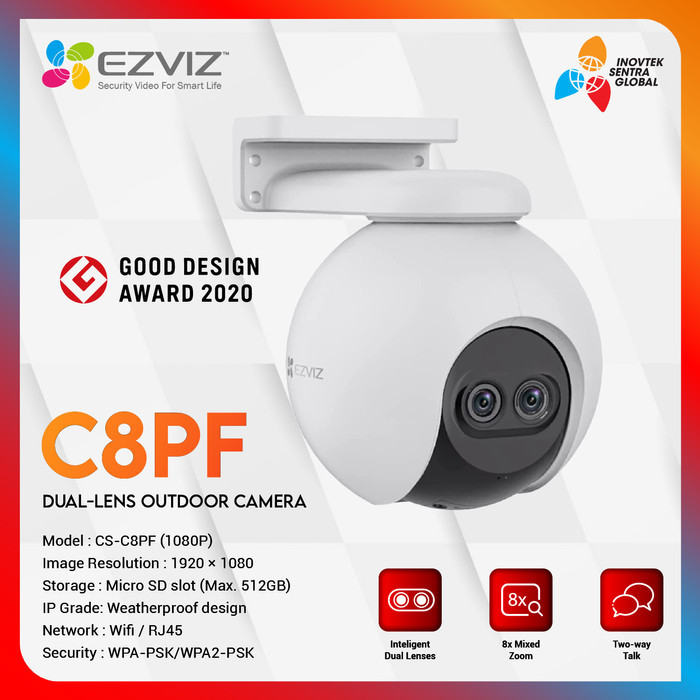 Jual Produk Ready EZVIZ C8PF CCTV PTZ Outdoor IP Camera Dual-Lens 1080P ...