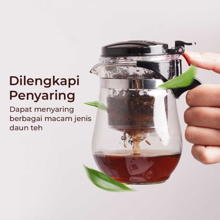 Jual One Two Cups Teko Kaca Teh Kopi Pitcher Borosilikat dengan Saringan - TP-758 | Shopee Indonesia