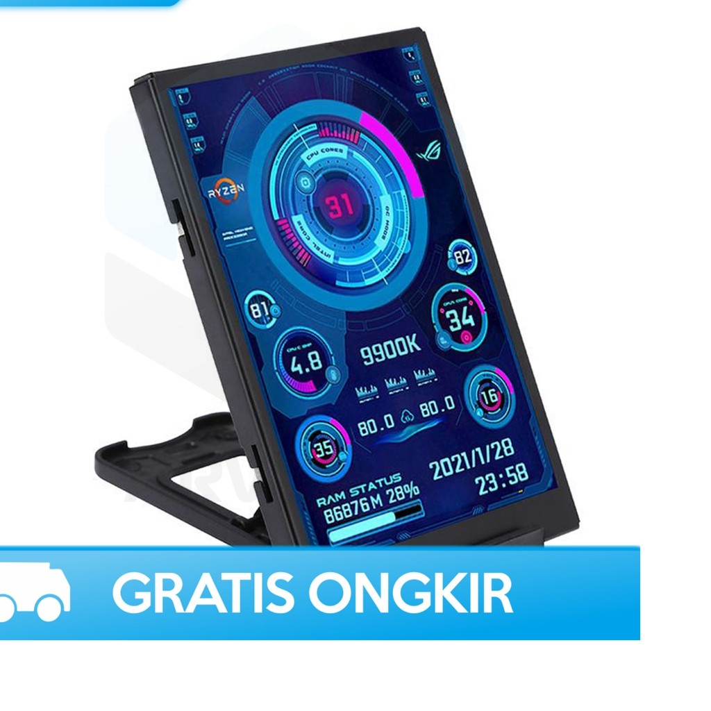 Jual LAYAR DISPLAY PEMANTAU KINERJA CPU 3.5 INCH DILENGKAPI SENSOR ...