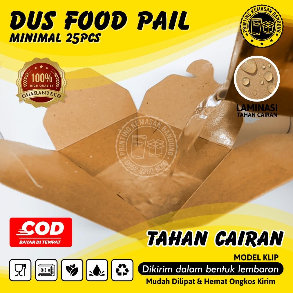 Jual PENAWARAN TERBATAS Food Pail Rice Box 290gsm Paper Lunch Box ...