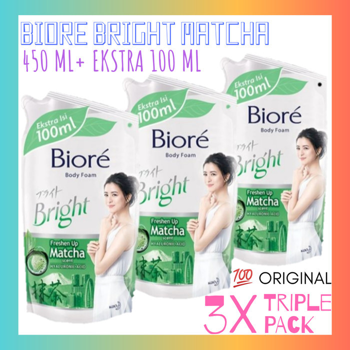 Jual Biore Bright Body Foam Freshen Up Matcha 450 ml Sabun Mandi Cair 450ml | Shopee Indonesia